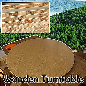 Rotating Round Lazy Susan For Dining Table Ø 20 24 28 32 36 39 Inch, 360 Degree Rotating Wooden Turntable With Silent Bearings, Easy To Share Food Tabletop Serving Tray