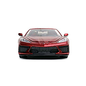 Jada Toys Bigtime Muscle 1:24 2020 Chevy Corvette Stingray Die-cast Car Candy Red, Toys for Kids and Adults
