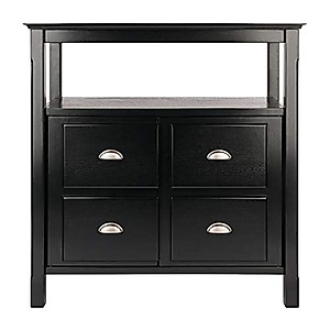 Winsome Wood Timber Buffet, Black