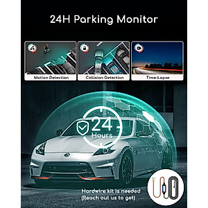 Dual Dash Cam Front Rear - COOAU 2.5K Car Camera 3” IPS Screen with WiFi APP - Dashboard Cam GPS WDR G-Sensor | 24H Parking Mode Night Vision | Loop Recording