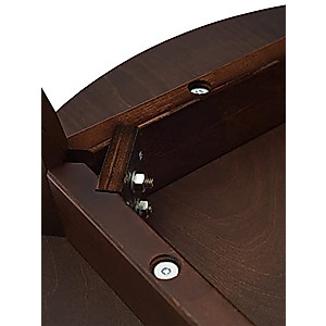 DAIVA CASA Orion Round Wooden Dining Table Birch Circle Dinner Table Solid Wood Kitchen & Dining Room Tables/Scandinavian Furniture Mid Century Modern Table Brown Small Dining Room Table 31 inch