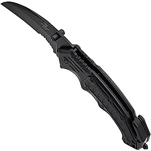 Snake Eye Tactical Assisted Karambit Style EDC Opening Metal Folding Hunting Camping Survival Knife (BK)