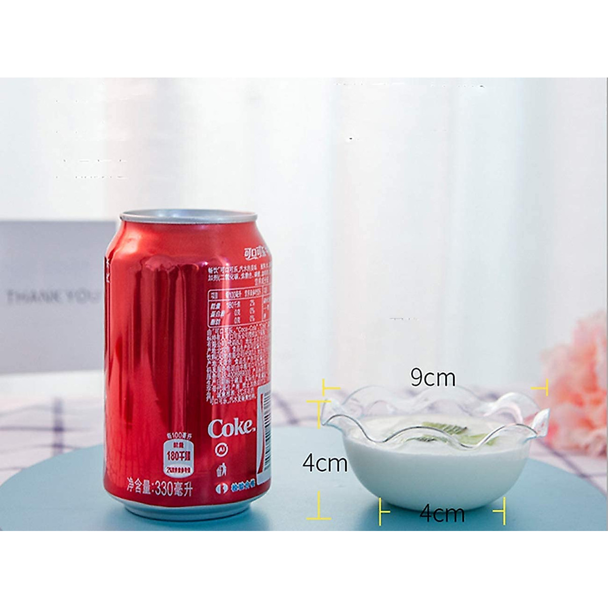 Qixivcom 50 Pack 4 Oz Flower Shaped Plastic Ice Cream Dessert Bowls Dessert Cup Disposable Sundae Bowl Parfait Snack Salad Bowls Tasting Sample Cup Appetizer Serving Bowl for Party Wedding Favor