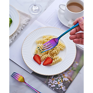 Joincook Matte Silverware Set with Steak Knives,Stainless Steel Flatware Set,24 Pieces Set Cutlery Utensils Set Service for 4,Spoons and Forks Set, Dishwasher Safe