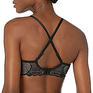 Calvin Klein Women's Perfectly Fit Flex Lightly Lined Perfect Coverage T-Shirt Bra, Black, 38D