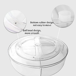 FRITILLARIA 2 Pack Lazy Susan Organizer Turntable Spice Rack 10'' and 12'' Rotating Plastic Spinner Storage Organizer Bin for Cabinets,Kitchen,Fridge,Countertop,Makeup,Bathroom