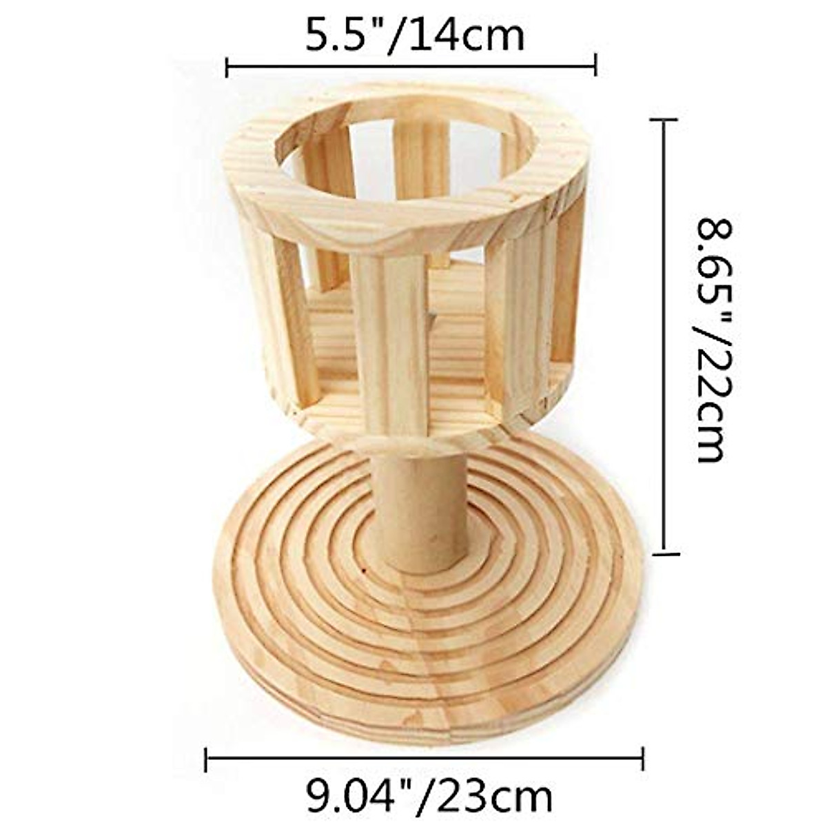 Rabbit Hay Manger Rack Multifunctional Wooden Food Feeder with Grinding Claw for Bunny Rabbits Chinchilla Guinea Pigs Small Animals (Hay Manger-B)