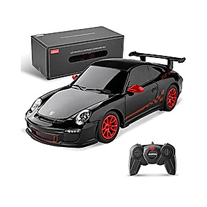 BEZGAR Porsche Remote Control Car - Officially Licensed Porsche 911 GT3 RS Toy Car 1:24 Porsche RC Car Model Vehicle Gift for Boys,Girls,Teens and Adults (39900 Black)