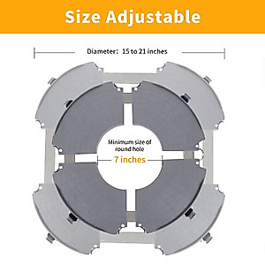 Nefish 2 Pack Plant Stand with Wheels Heavy Duty Plant Caddy 440 Lbs Adjustable 15-21 Inch Rolling Plant Dolly with Lockable Casters Planter Trolley Plant Cart Mover for Indoor Outdoor Flower Pot