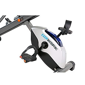 EXERPEUTIC EXERWORK 2000i Bluetooth Folding Exercise Desk Bike with 24 Workout Programs and Free App