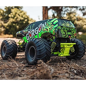 ARRMA RC Truck Gorgon 2 Wheel Drive MT1/10 RTR (Ready-to-Run with Battery and Charger Included) Smart 3300 7C S120 USB Yellow ARA3230ST1