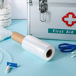 Outus Wrap Plastic Film with Handle Plastic Bags for Ice Tattoo Wrap Suitable for Athletic Trainers to Hold Ice Packs in Place for Moving Supplies Stretch Shrink