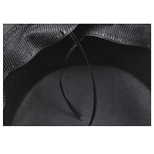 Classic Black Fedora Hats Flat Church Derby Caps Wide Brim Pork Pie Hats Fashion Bowler Cap for Wedding Party Performance