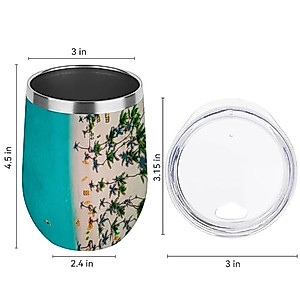 silichee 12 Oz Stainless Steel Coffee Travel Mug with Lid Aerial View Resort Republic Bavaro Dominican Insulated Tumblers Vacuum Coffee Mugs for Hot and Cold Drinks,Coffee,Wine