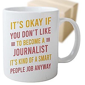 Garod Soleil Coffee Mug Funny Journalist Smart People Job Gifts for Men Women Coworker Family Lover Special Gifts for Birthday Christmas Funny Gifts Presents Gifts 573188