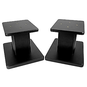 Rockville 2 RHT8B Computer/Bookshelf Desktop Speaker/Studio Monitor Stands-Black