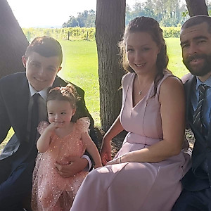 AGQT Toddler Girls Tulle Tutu Dress Flutter Sleeve Sequin Layered Summer Babydoll Birthday Tea Party Gowns Baptism Christening Pageant Sundress Pink-Sequin Dot Size 12-24 Months