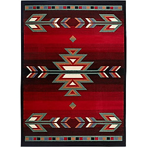 Home Dynamix Sagrada Southwest Area Rug , 7'8" x 10'7" inch , Black/Red/Ivory