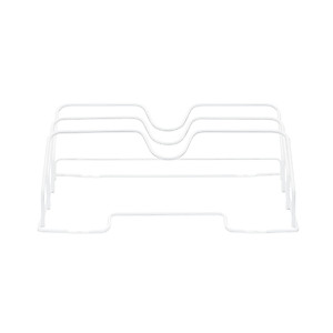 Household Essentials Oversized Cabinet Door Lid Holder, 3 Slots, Steel Wire Frame, White Powder Coating, Easy Installation, Hardware Included, Great for Larger Skillet Lids or Paper Bags
