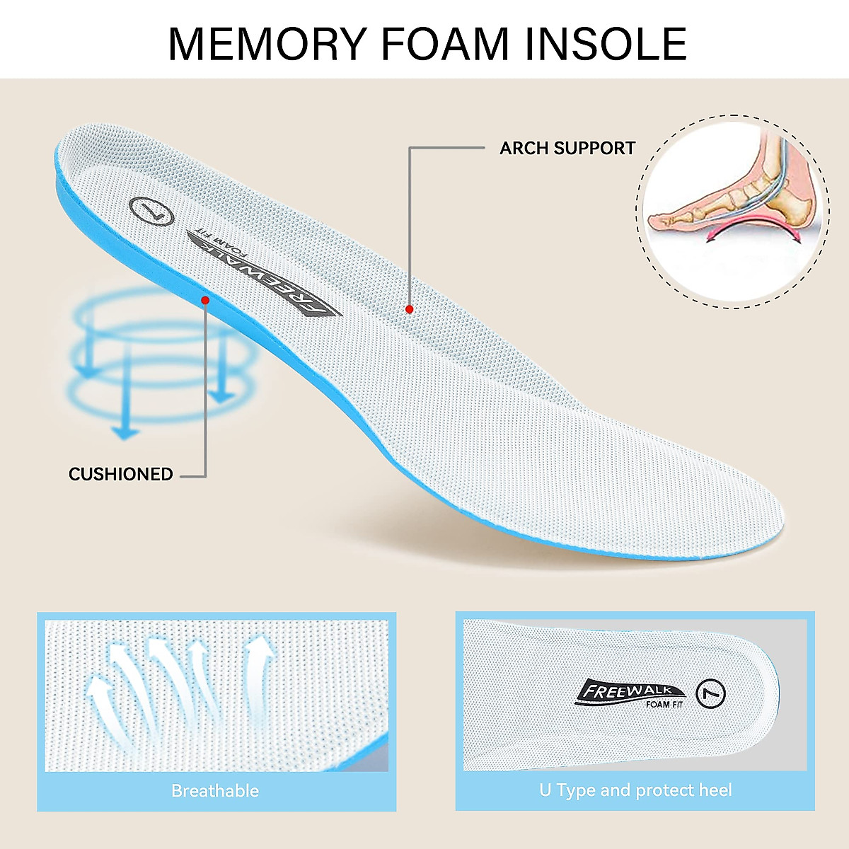 LUCKY STEP Women Air Cushion Fashion Sneakers Breathable Casual Comfortable Lightweight Walking Shoes(White,6 B(M) US)