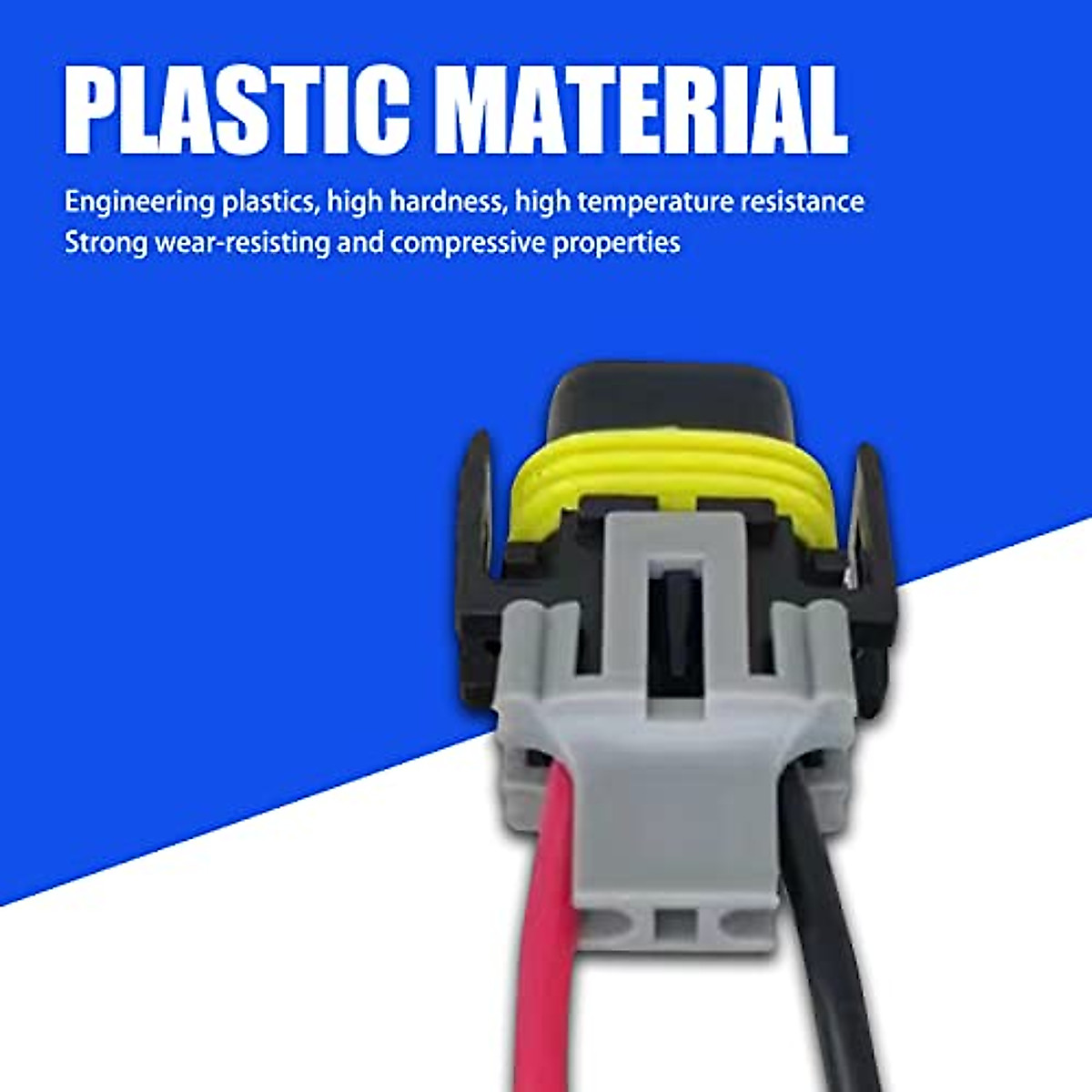 Miytsya 2 PCS H11 Socket Female Wire Harness Connector for Fog Light High Low Beam Bulb Replace H11 Female Wiring Adaptor (Black)