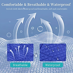 Positioning Bed Pad with Reinforced Handles,Reusable Washable Transfer Sheet for Turning, Lifting,Repositioning,45.7"X26.8" Soft Multipurpose Transfer Pad for Elderly, Incontinence,Caregiver,Blue