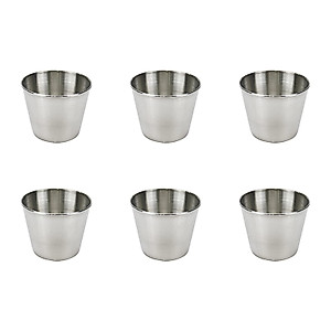 Wealrit 6 pcs 45ml Stainless Steel Shot Glass,Unbreakable Shot Glasses,Stainless Steel Shot Cups for Liquor,1.6Oz