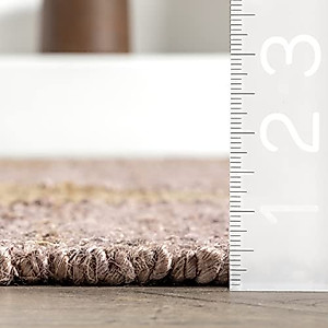 nuLOOM Pandora Diamond Jute Area Rug, 8' x 10', Pink