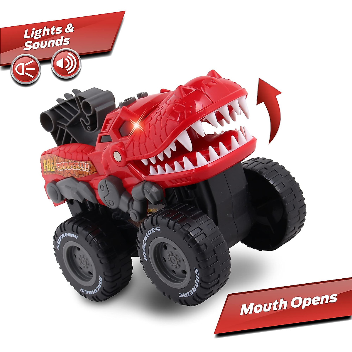 NKOK Supreme Machines Lights and Sounds T-Rex Chomper Mid-Sized, Multi