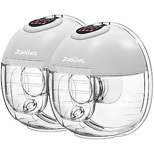 Zooawa Breast Pump, Wearable Breast Pump, 2 Pack