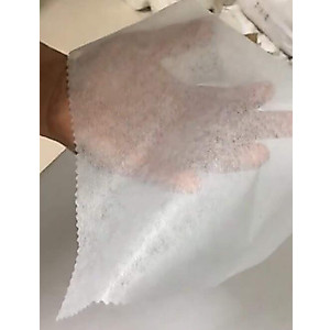 Iron on Interfacing Nonwoven Lightweight Sigle-Side Fusible Stabilizers DIY,White,39.37"x3.28 Yard