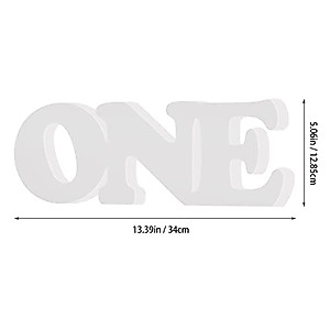RTMISA One Letter Sign Top for First Birthday Free Standing Word Sign for Anniversary Party Baby Shower Table Top Décor