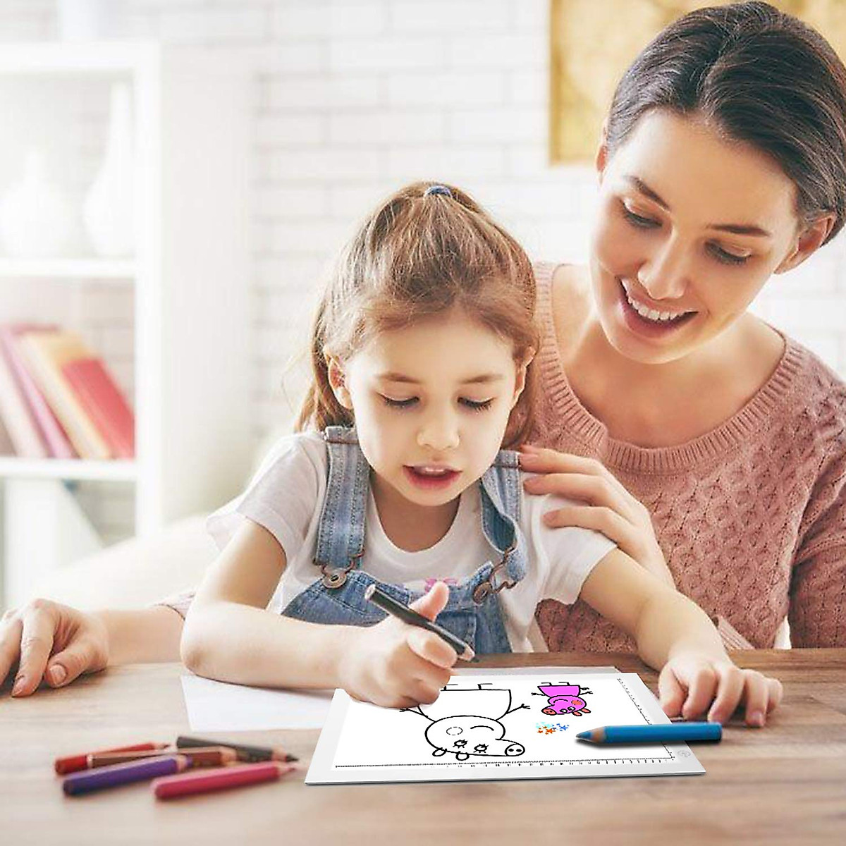 A4 Dimmable Brightness LED Artcraft Light Box Tracer Slim Light Pad Portable Tablet, ME456 USB Power Cable Copy Drawing Board Tracing Table for Artists Designing, Animation, Sketching (White)