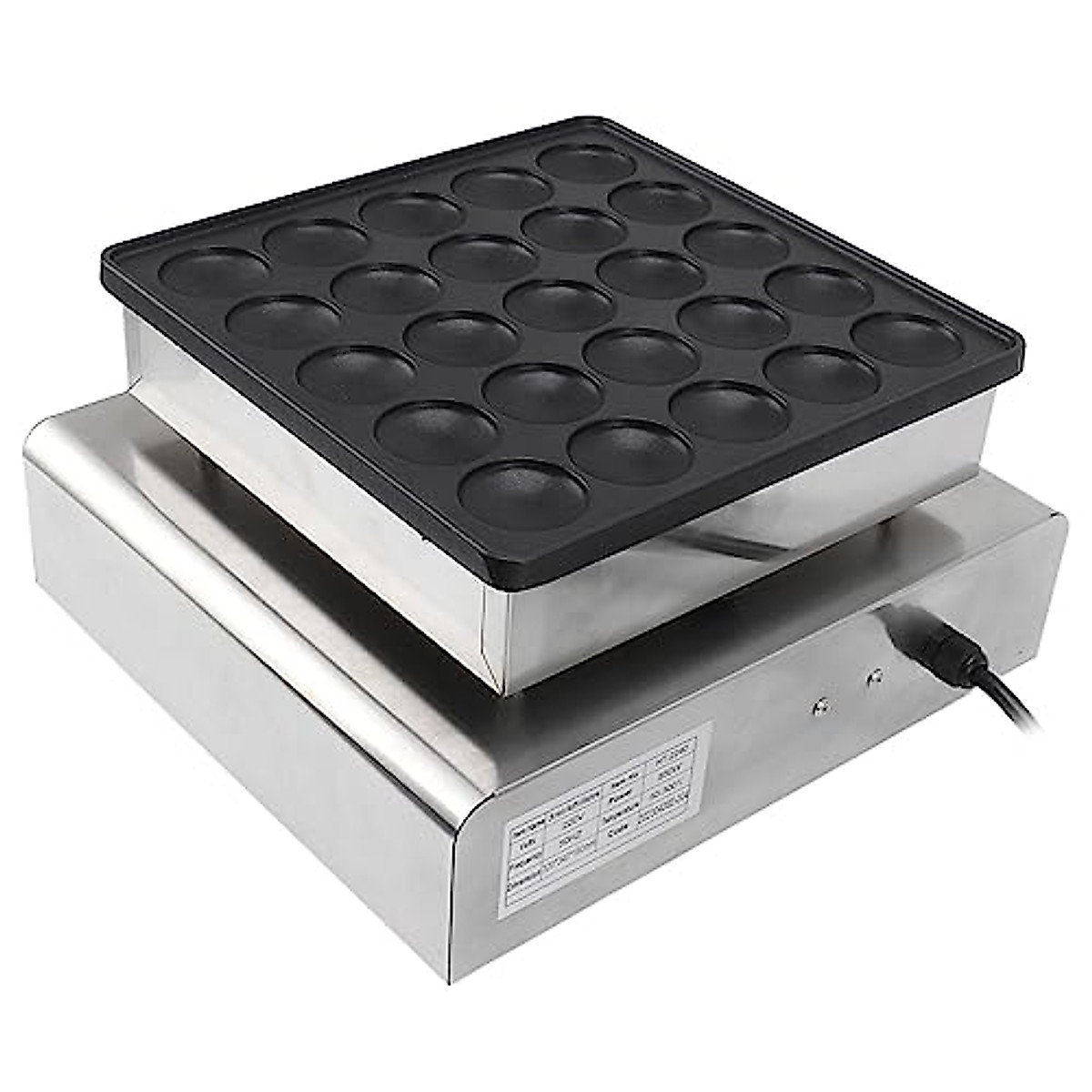 Commercial Pancake Maker， Mini Dutch Dorayaki Pancake Baker Waffle Maker Electric Muffin Making Machine 36 Holes Double Switch Non-stick Surface thermosta for Bakery Home and Kitchen (13.58*15.94*7.28inch)