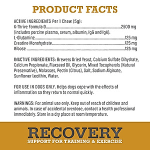 WINPRO Recovery Chews for Dogs, Plasma-Powered for Active Dogs, Immune System Support, and Dog Training Support for Competition and Sport Muscle Recovery and Agility, 60 Count, Made in USA