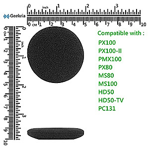 Geekria Comfort Foam Replacement Ear Pads for Sennheiser PX100 PX100-II PMX100 PX80 MS80 MS100 HD50 HD50-TV PC131 Headphones Ear Cushions, Headset Earpads, Ear Cups Cover Repair Parts (Black)
