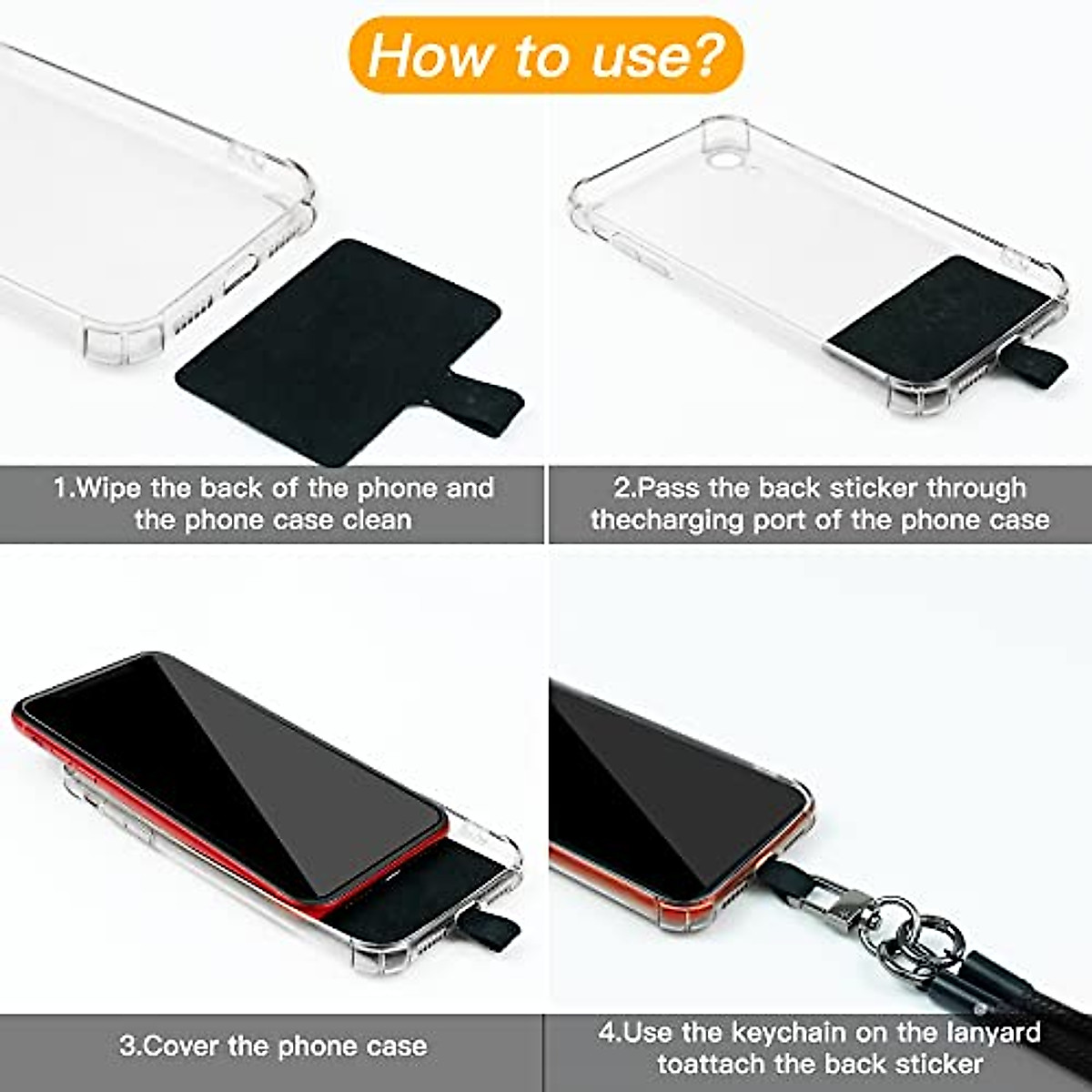 Bugu Bird Cell Phone Lanyard Crossbody, 2 Packs Phone Lanyard, with Phone Wrist Strap Compatible with with Most Phones/Key Holder/ID Card Holder/AirPods Case Holder.