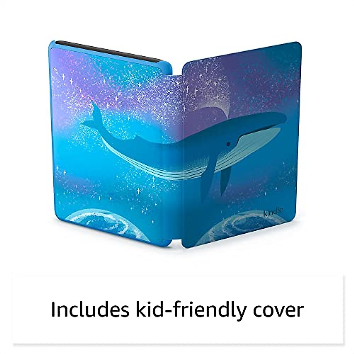 Kindle Kids (2022 release) – Includes access to thousands of books, a cover, and a 2-year worry-free guarantee - Space Whale