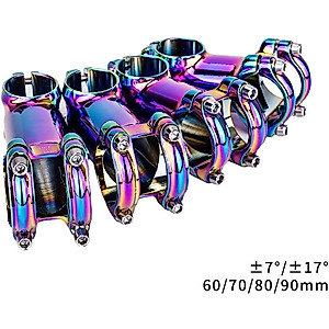 ZECHAO 7/17 Degree Mountain Road Bike Stem,60/70/80/90mm High-Strength Lightweight Fit 31.8mm Polished Bike Handlebar XC AM Bike Stem (Color : 7degree, Size : 90mm)
