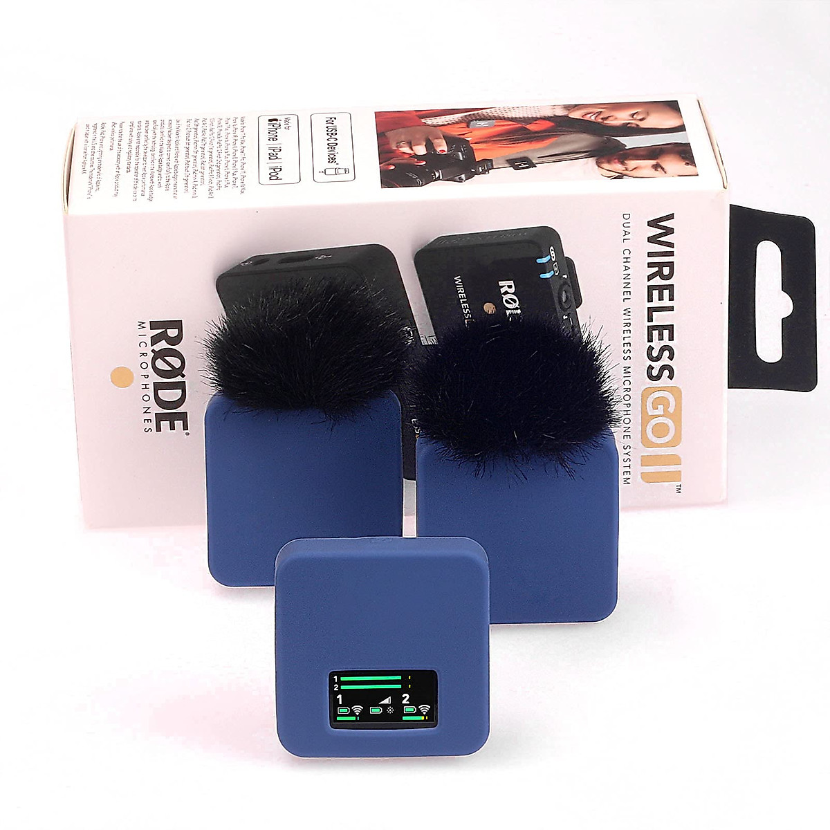 Silicone Case for RODE Wireless Go II/RODE Wireless GO 2 Wireless Microphone System, Compatible with Rode Wireless Go I & Rode Wireless Go II (Gray)
