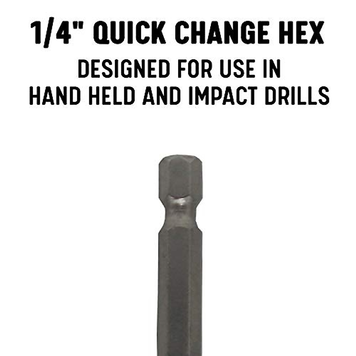 3/16" Quick Change Hex Shank High Speed Steel Drill Bit, KFDHEX Series (Pack of 12)