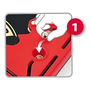 BRIO 34017 Pinball Game - Classic Vintage Arcade Style | Engaging Brain Game for Kids and Adults | Ideal Gift for Ages 6 and Up, Red