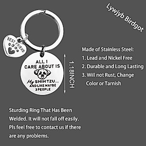 Lywjyb Birdgot Dog Owner Gift Shih Tzu Dog Keychain Dog Mom Gift Shih Tzu Lovers Jewelry Pet Dog Gift Funny Sarcastic Dog Gift (Shih Tzu ky)
