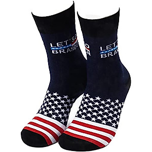 Funny Trump Socks Unisex Crew Make America Great Again Trump 2020 Socks for Men and Women (Let's Go Brandon-black)