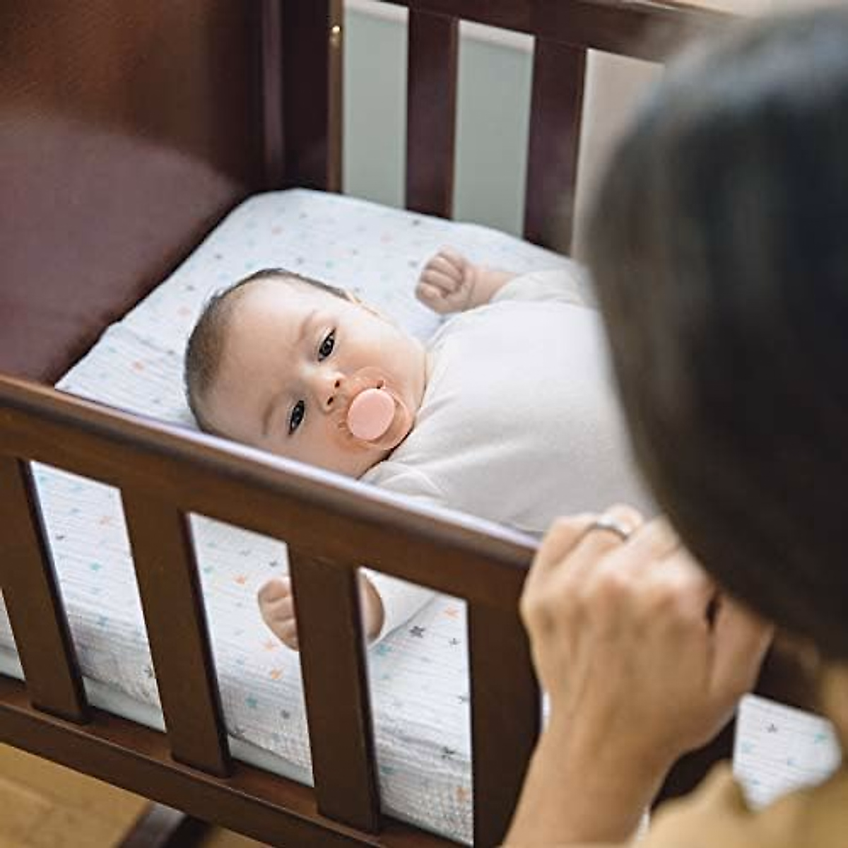 aBaby Baby Crib Mattresses - Square Shaped White Cradle Mattress with Waterproof Vinyl Cover – Durable & Breathable Crib Mattress (14" x 34")