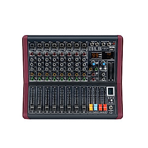 Professional DJ Audio Mixer, Phenyx Pro Sound Mixer, 8-Channel Sound Board Mixer Audio w/USB Audio Interface, USB-B Recording, BT Function, 99 DSP Effects, 3-Band EQ, For Studio, Stage (PTX-30)