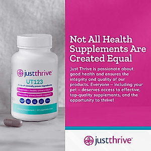 Just Thrive UT123 - Supports Urinary Tract Health for Women - Made with Cranberry, 60 Capsules