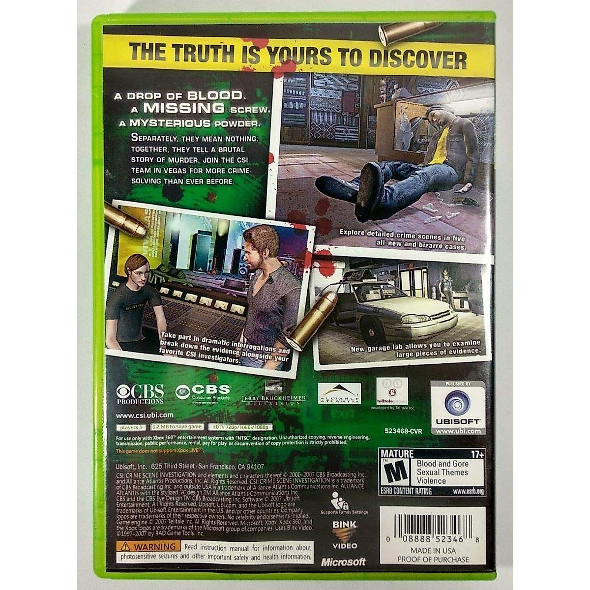 CSI: Hard Evidence - Xbox 360