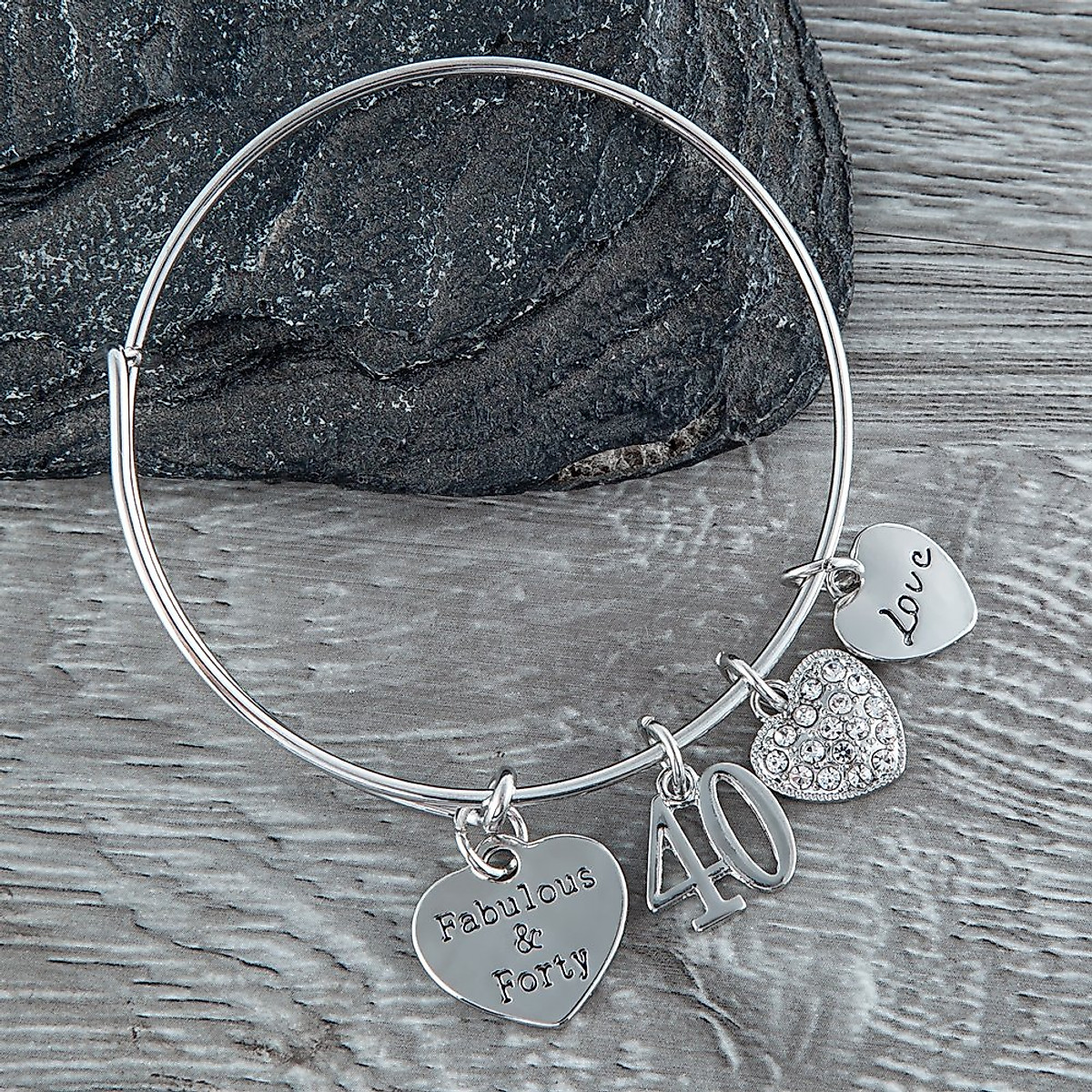 Infinity Collection 40th Birthday Gifts for Women, 40th Birthday Expandable Charm Bracelet, 40th Birthday Ideas, Gift for Her