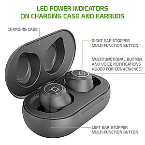 Wireless V5 Bluetooth Earbuds Compatible with Microsoft Surface Pro 7 with Charging case for in Ear Headphones. (V5.0 Black)